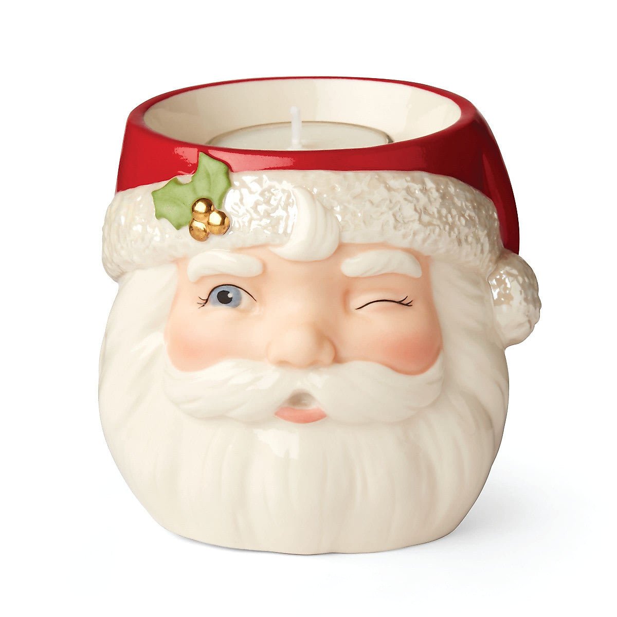 Santa Figural Votive with Tealight Candle – Celebrations Cards & Gifts